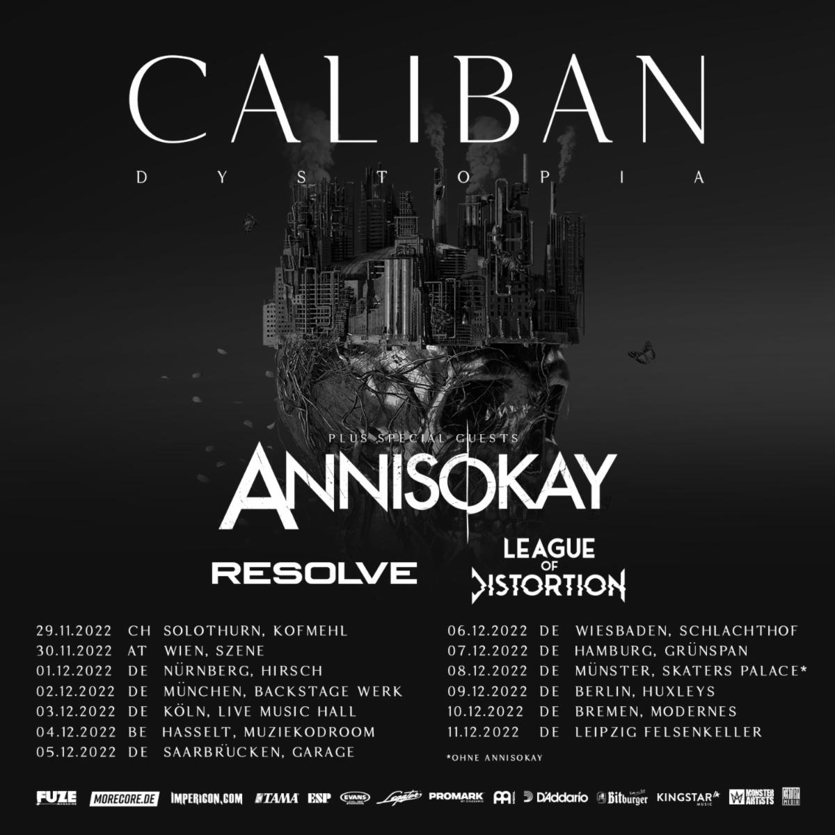 CALIBAN Releases New Music Video For “Darkness I Became”. ANNOUNCES ...